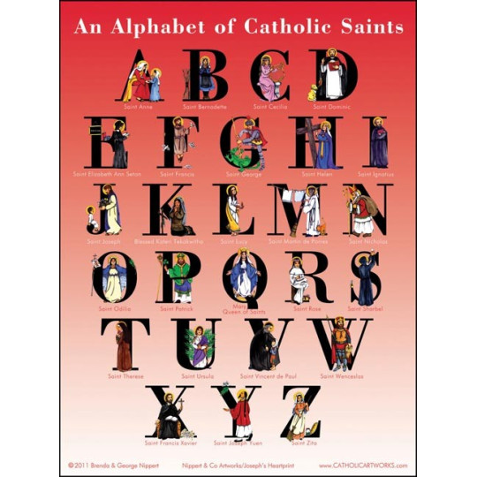 An Alphabet of Catholic Saints (poster)