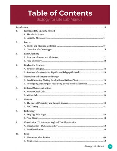 Biology for Life Lab Manual