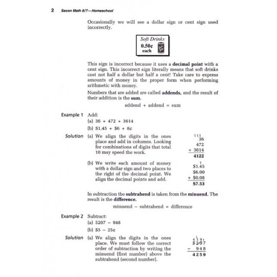 Saxon 87 (Homeschool, 3rd edition) Text