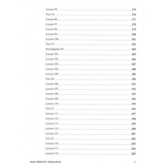 Saxon 65 (Homeschool, 3rd edition) Tests/Worksheets