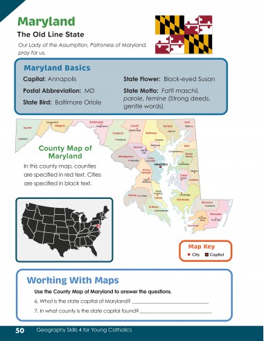 Geography Skills 4 for Young Catholics: The Eastern United States
