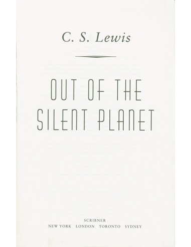 Out of the Silent Planet
