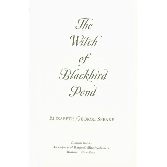 The Witch of Blackbird Pond