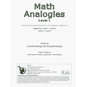 Math Analogies: Level 1 (Grades 2-3)
