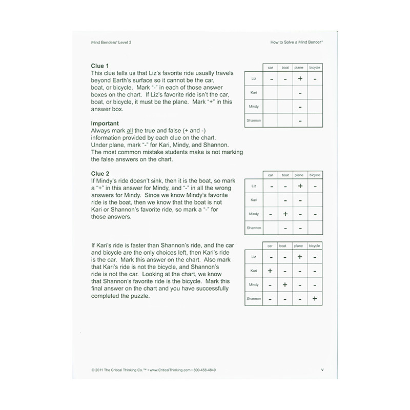 Mind Benders Level 3 (Grades 3-6)