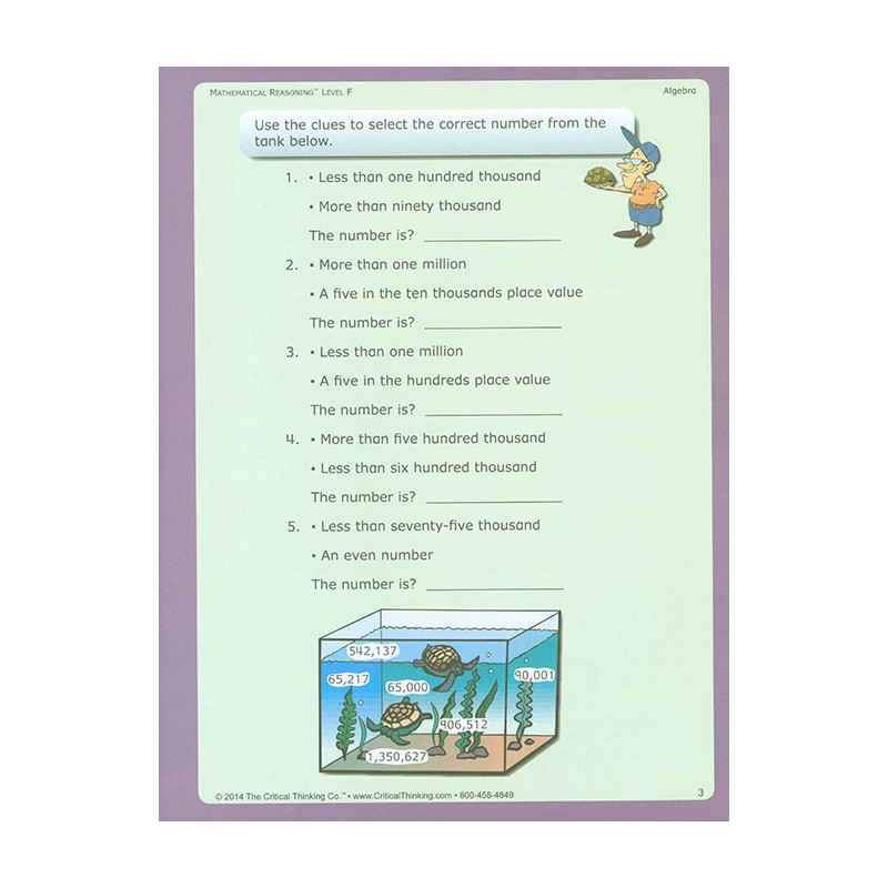 Mathematical Reasoning Level F - Grade 5