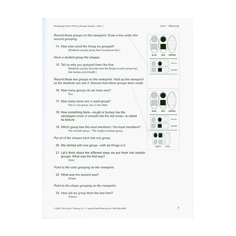 Developing Critical Thinking Through Science Book 1 (Grades 1-3)