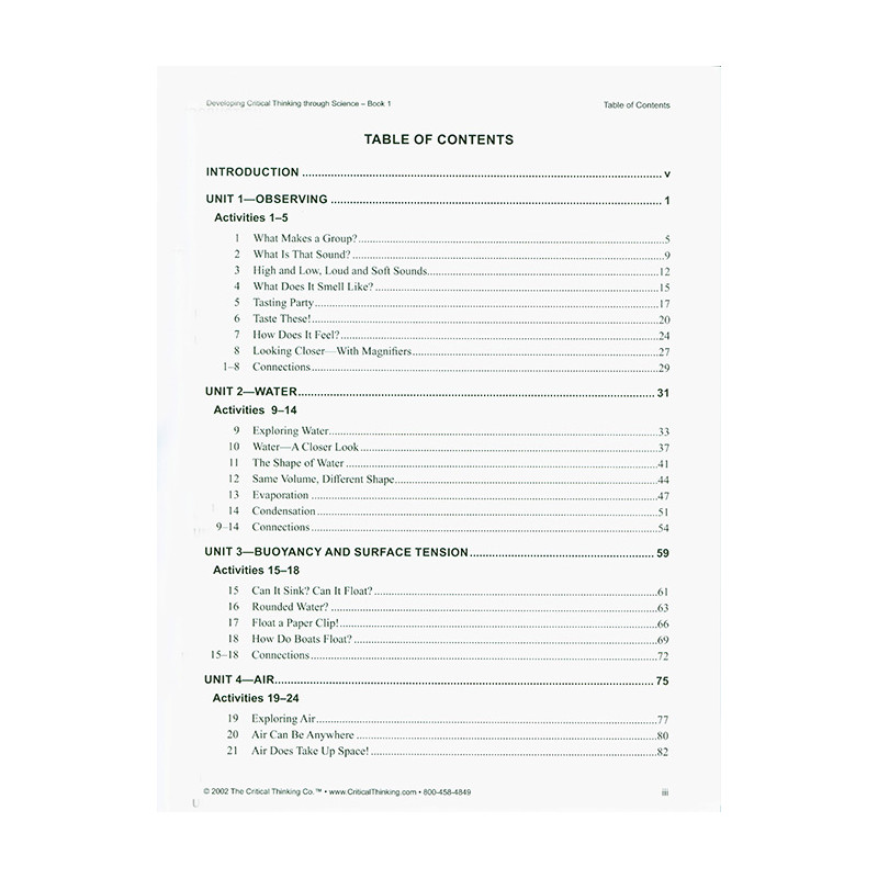 Developing Critical Thinking Through Science Book 1 (Grades 1-3)