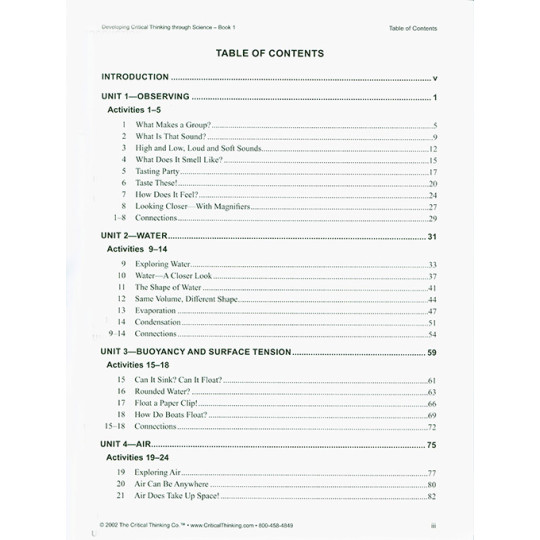 Developing Critical Thinking Through Science Book 1 (Grades 1-3)