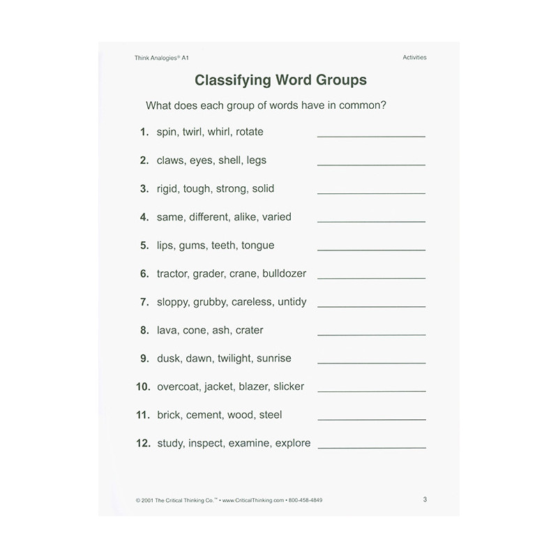 Analogies Worksheet 1 Answers Thanksgiving Analogies Worksheet For 3rd
