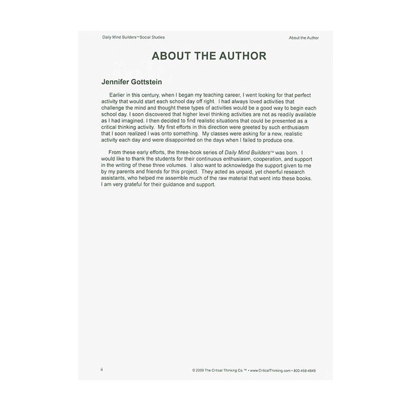 Daily Mind Builders: Social Studies (Grades 5-12)