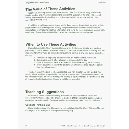 Daily Mind Builders: Social Studies (Grades 5-12)