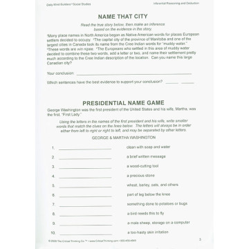 Daily Mind Builders: Social Studies (Grades 5-12)