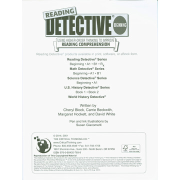 Reading Detective Beginning Grades 3-4
