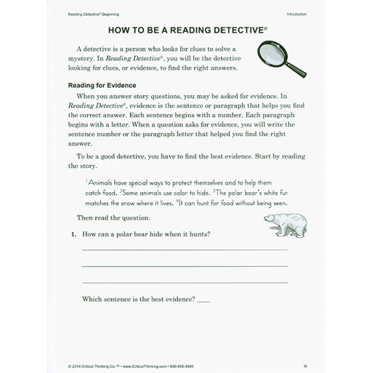 Reading Detective Beginning Grades 3-4