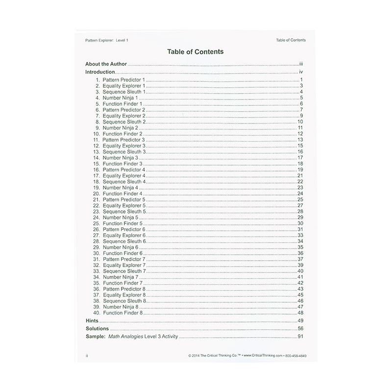Pattern Explorer - Level 1 (Grades 5-7)