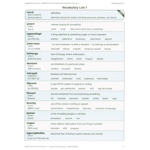 Vocabulary Virtuoso: Mastering Middle School Vocabulary : Grades 6-8
