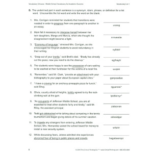 Vocabulary Virtuoso: Mastering Middle School Vocabulary : Grades 6-8