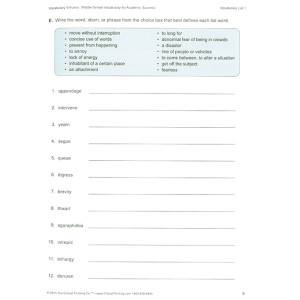 Vocabulary Virtuoso: Mastering Middle School Vocabulary : Grades 6-8