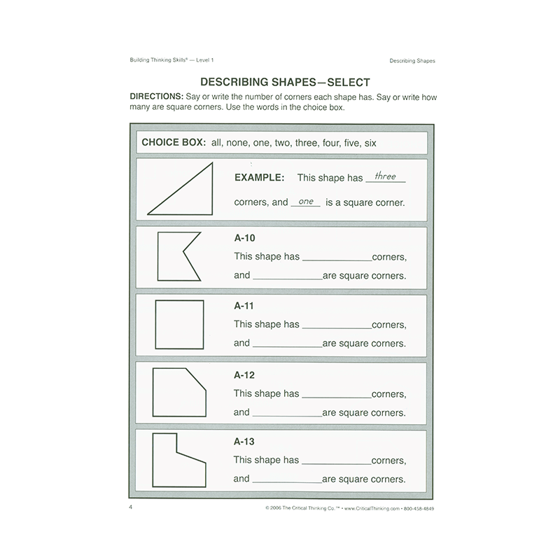 Building Thinking Skills Level 1 (Grades 2-3)