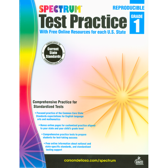 Spectrum Test Practice Workbook Grade 1