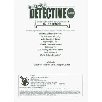 Science Detective Beginning - Grades 3-4