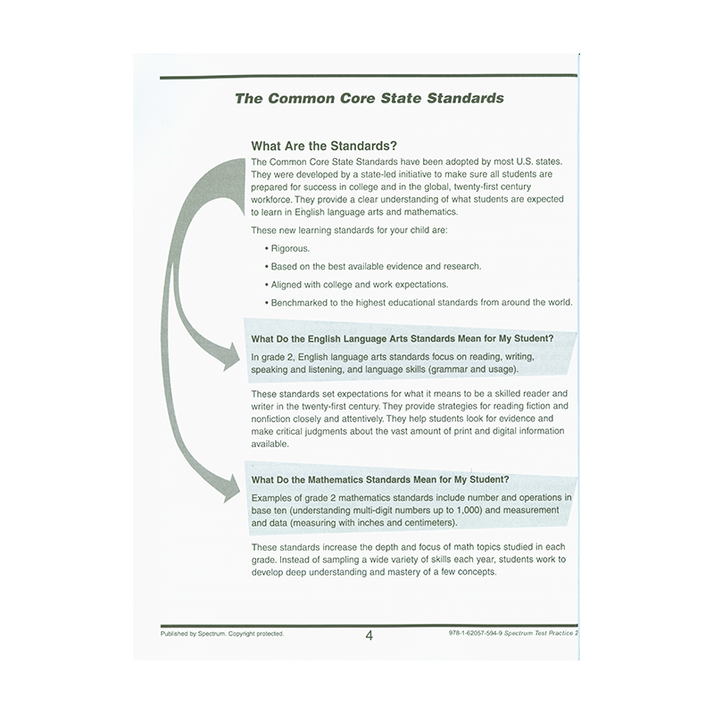 Spectrum Test Practice Workbook Grade 2