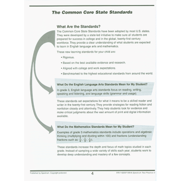 Spectrum Test Practice Workbook Grade 3