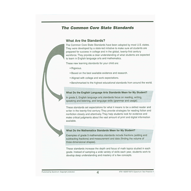 Spectrum Test Practice Workbook Grade 5