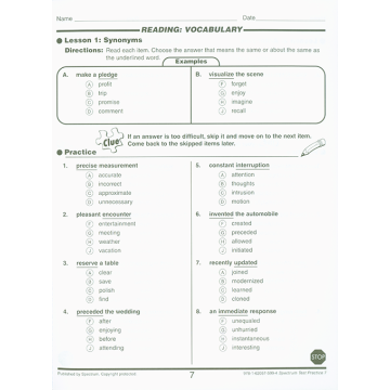 Spectrum Test Practice Workbook Grade 7