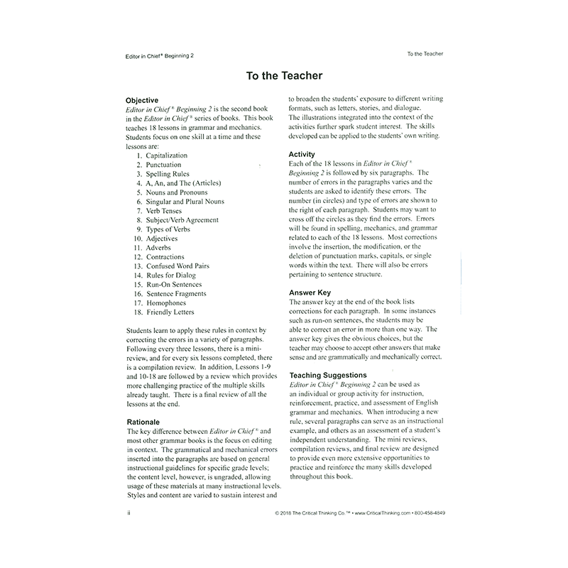 Editor in Chief Beginning 2 - Grades 3-4