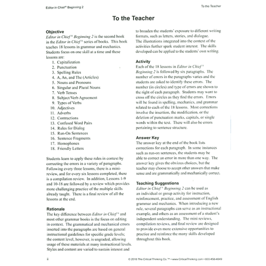 Editor in Chief Beginning 2 - Grades 3-4