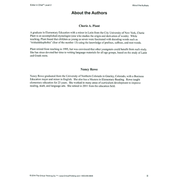 Editor in Chief Level 2 - Grades 6-8
