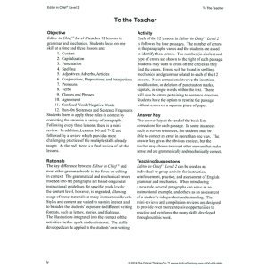 Editor in Chief Level 2 - Grades 6-8