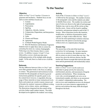 Editor in Chief Level 2 - Grades 6-8