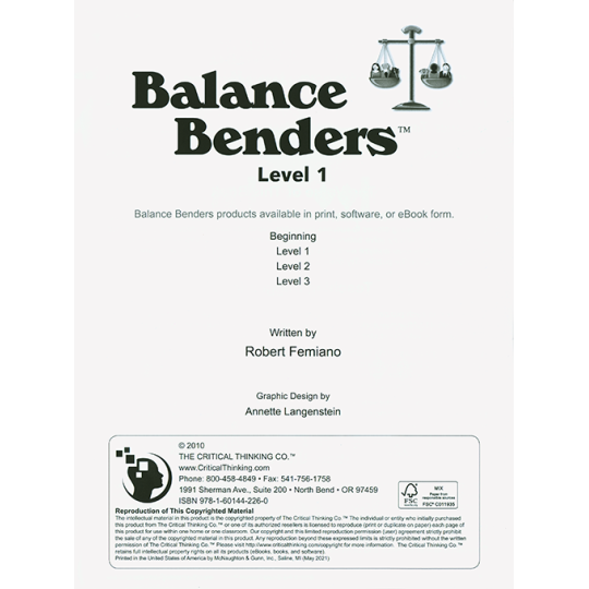 Balance Benders - Level 1 (Grades 4-12)