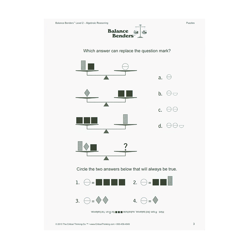 Balance Benders - Level 2 (Grades 6-12)