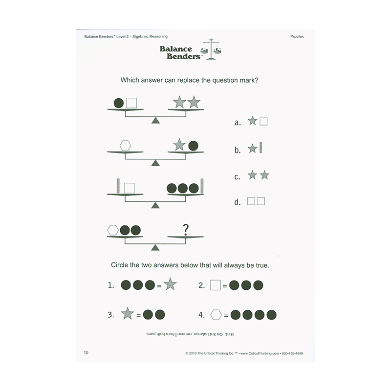Balance Benders - Level 2 (Grades 6-12)