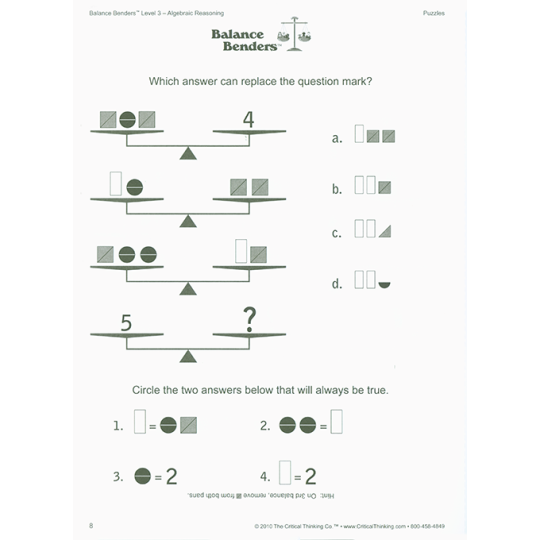 Balance Benders - Level 3 (Grades 8-12)