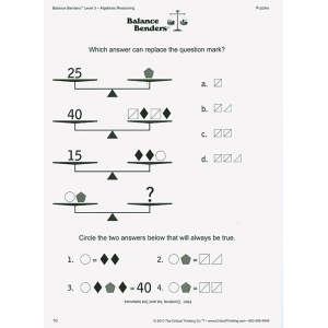 Balance Benders - Level 3 (Grades 8-12)