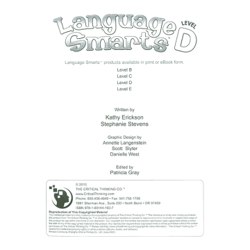 Language Smarts Level D - Grade 3