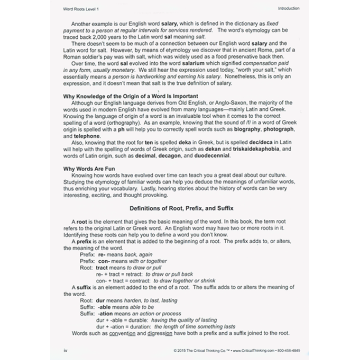 Word Roots Level 1 (Grades 5-12+)