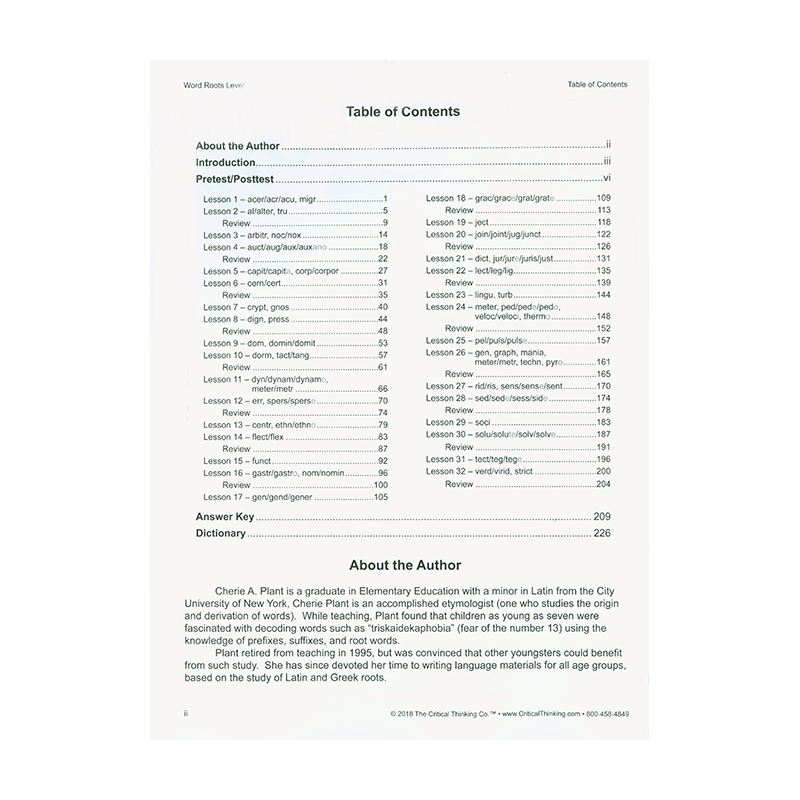 Word Roots Level 2 (Grades 5-12+)