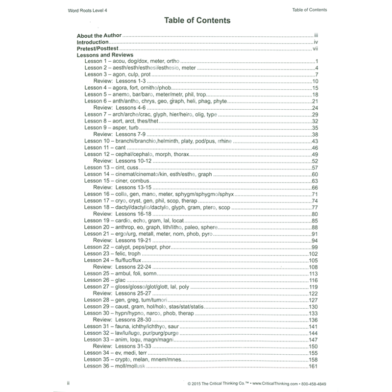 Word Roots Level 4 (Grades 7-12+)