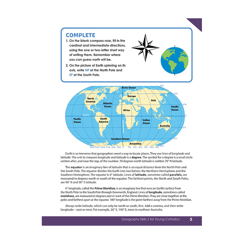 Geography Skills 5 for Young Catholics: The Western United States