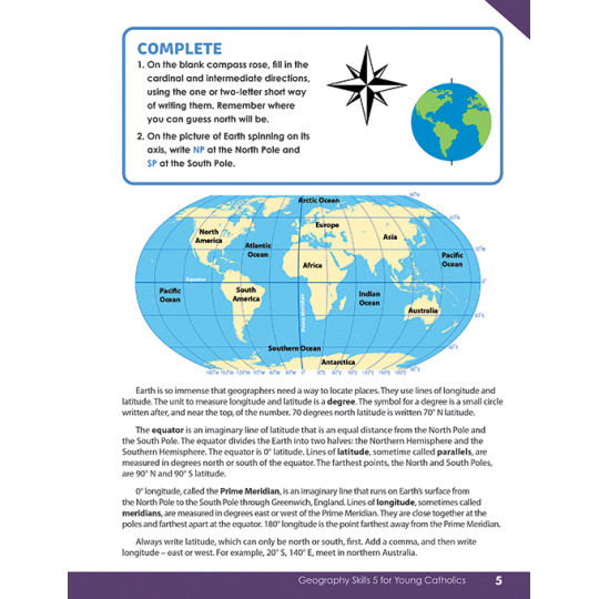 Geography Skills 5 for Young Catholics: The Western United States