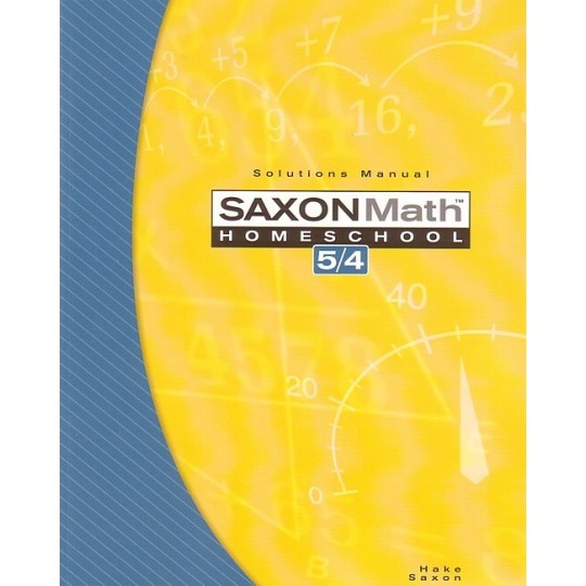 Saxon 54 (Homeschool, 3rd edition) Solutions Manual