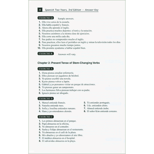 Amsco Spanish Two Years Teacher Manual