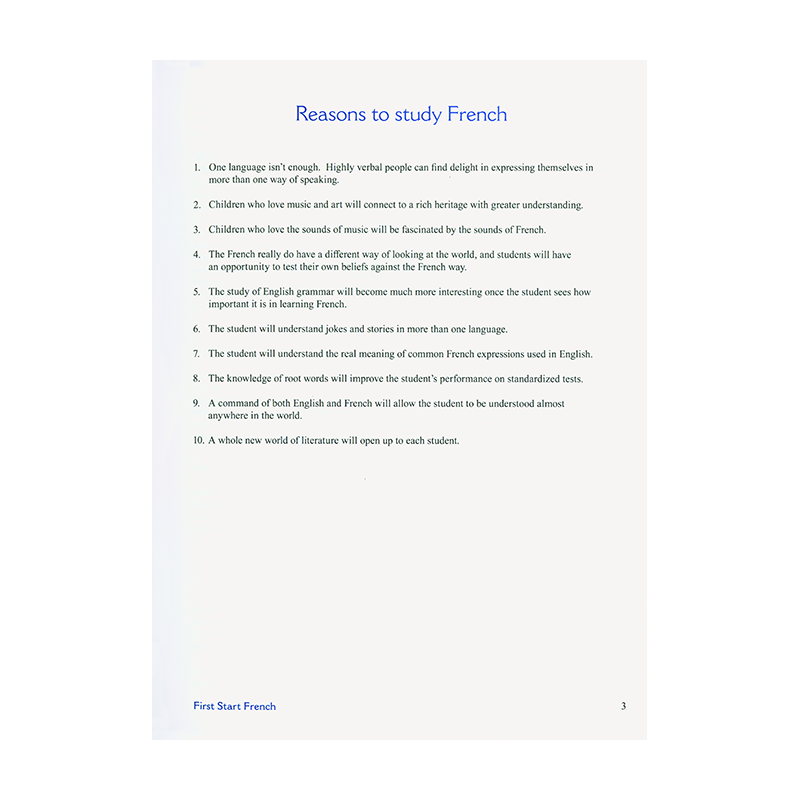 First Start French I Teacher Edition