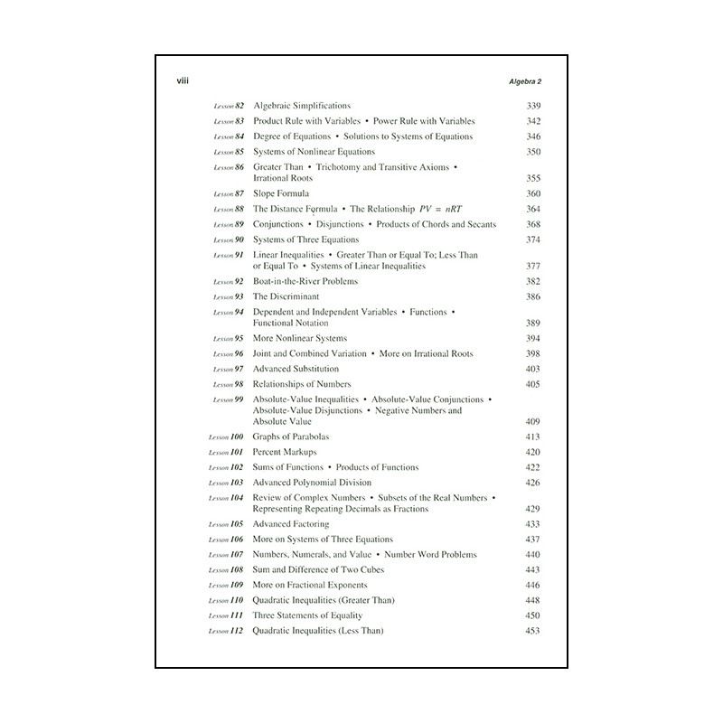 Saxon Algebra 2 (3rd Ed) Text (New)